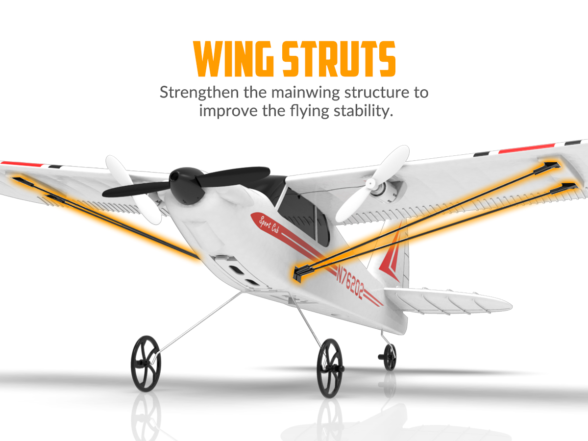 VOLANTEXRC RC Airplane Control 2.4Ghz 2CH 400mm Wingspan Fixed Wing EPP ...