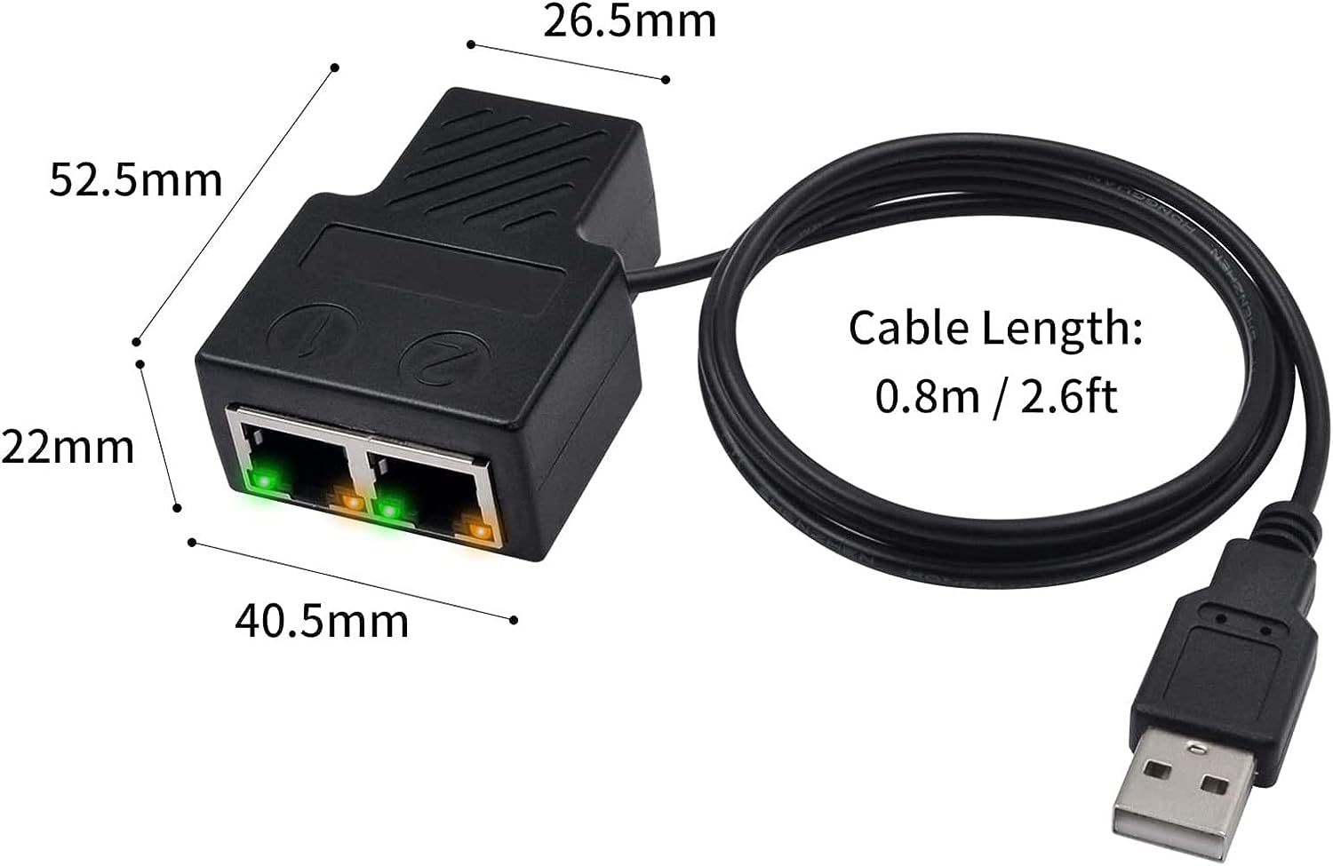 Gigabit Network Connector One-to-two Splitter Switch RJ45 Network Cable ...