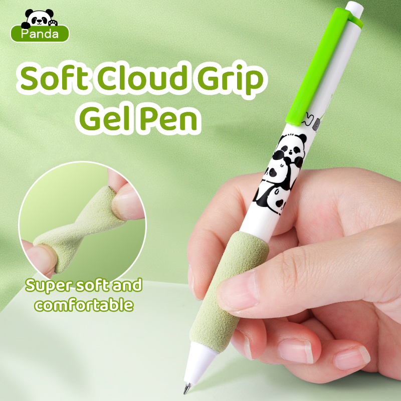 NIXXOS Retractable Gel Pen Soft Cloud Cartoon Panda Pen 4Pcs Quick ...