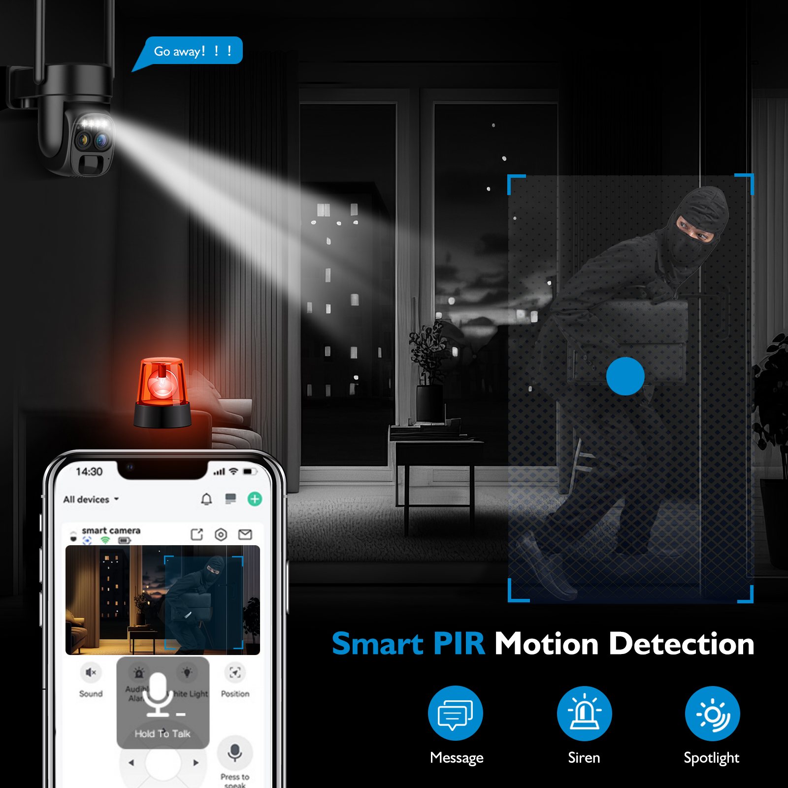 Hawkray [10x zoom] 360-degree low-power solar panel battery 2K FHD WiFi ...