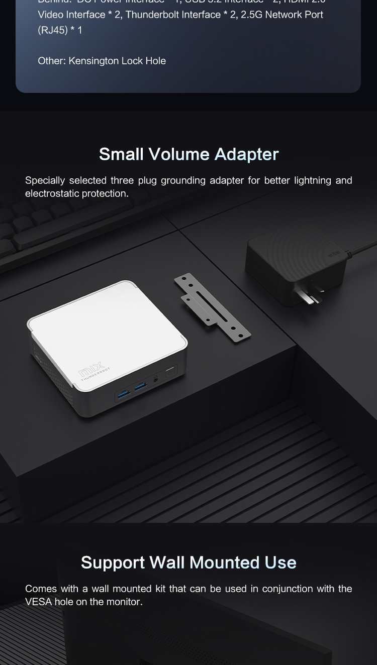 Thunderobot MIX Mini PC, i7-13620H 16G RAM 1T SSD WiFi-6E, 13th Gen i7 ...