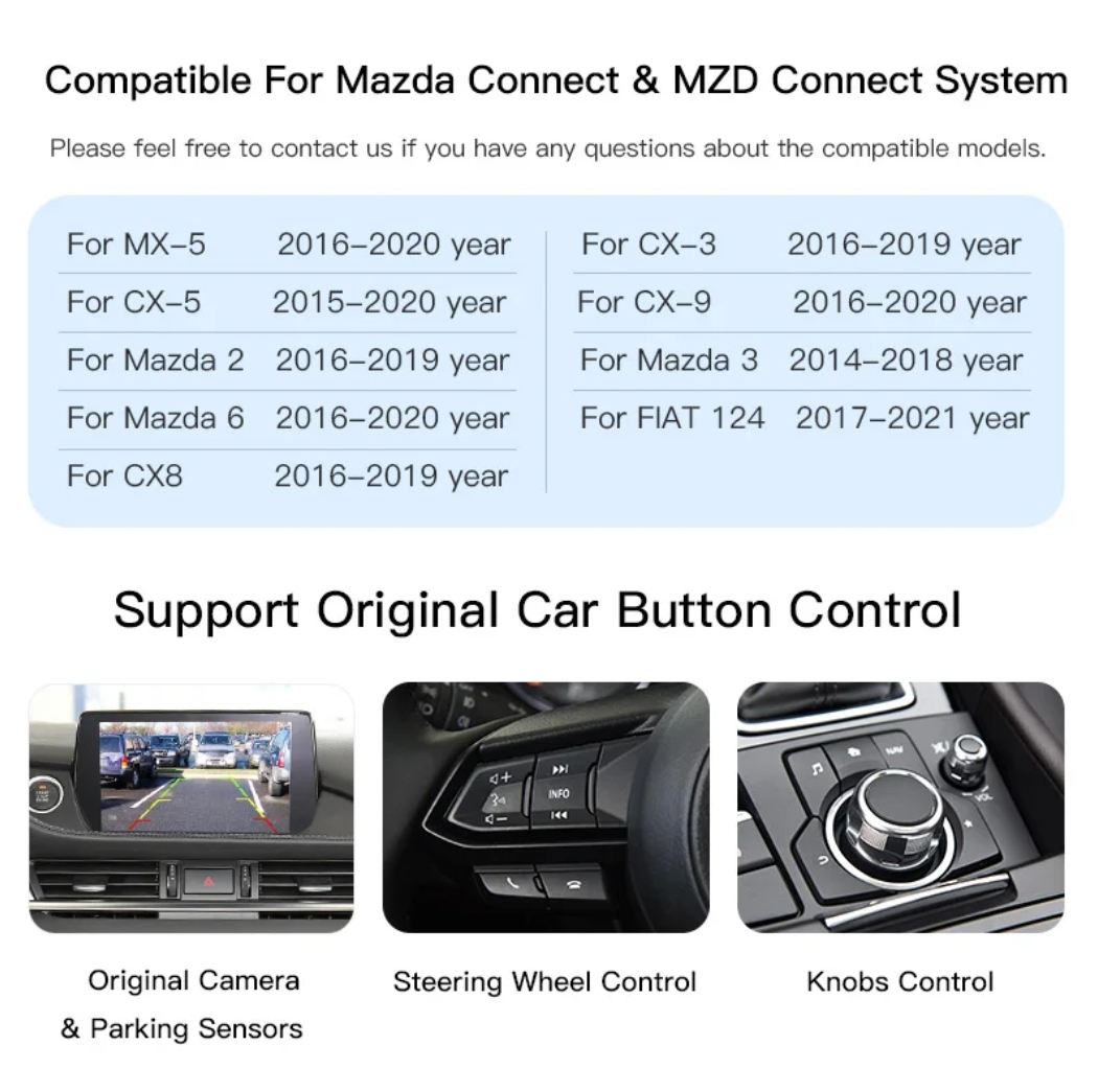 Acodo New Upgrade Apple CarPlay Android Auto USB Hub Adapter for Mazda ...
