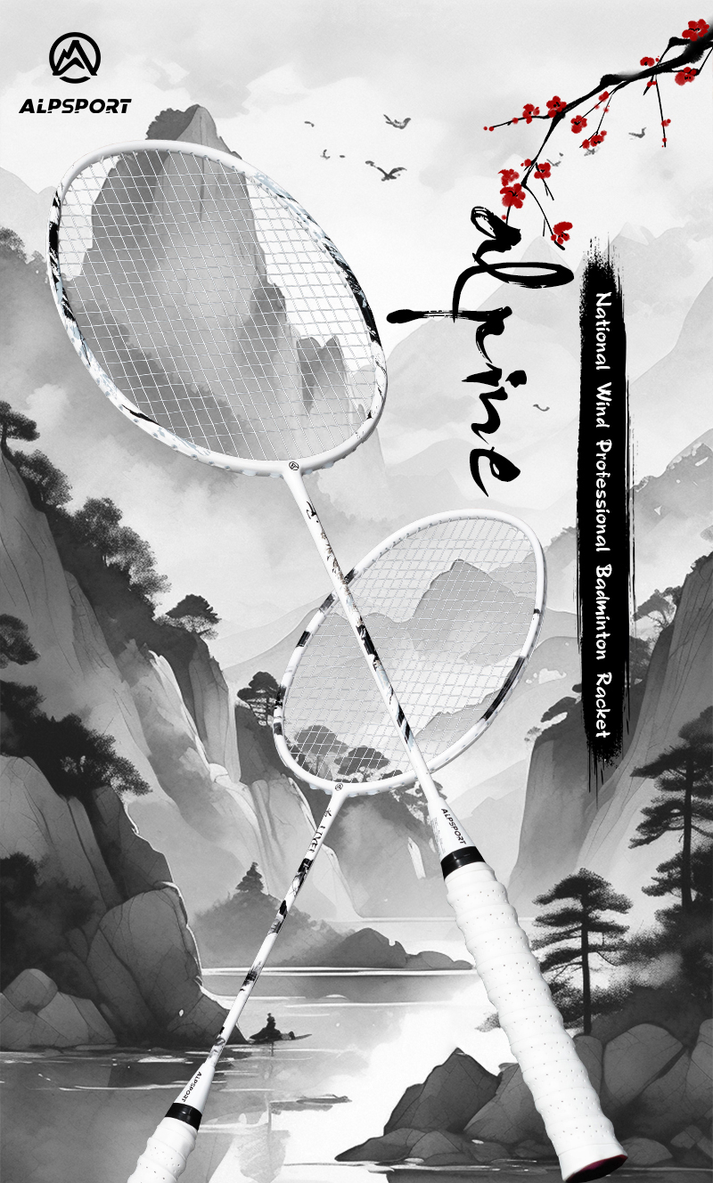 ALPSPORT New SS 100% Full Carbon Fiber Pro Racket Badminton Original ...