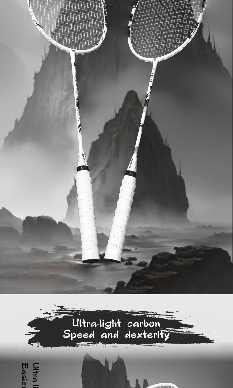 ALPSPORT New SS 100% Full Carbon Fiber Pro Racket Badminton Original ...