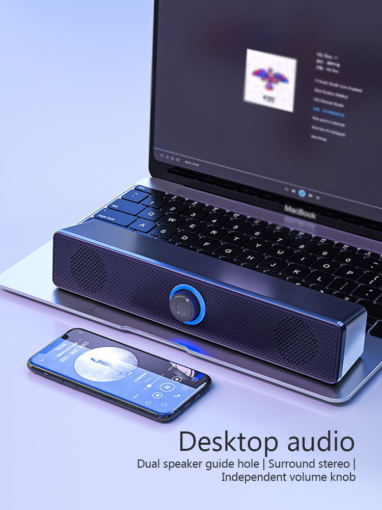 Portable USB Mini Speaker Soundbar for PC Computer Music Player USB ...