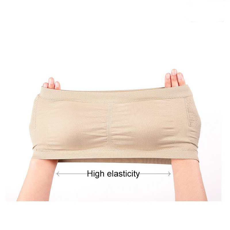 M-6XL Plus Size Tube Bra With Padded 無肩帶內衣防滑 大胸小胸聚拢 Non Wired Bra Women ...