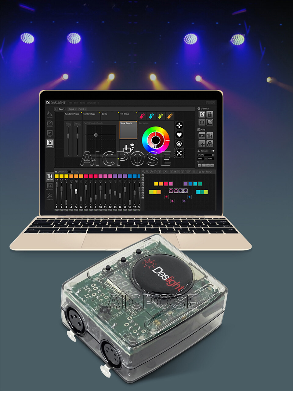 ⭐⭐⭐Daslight DVC4 GZM DMX CONTROLLER USB DMX512 Disco lighting fog ...