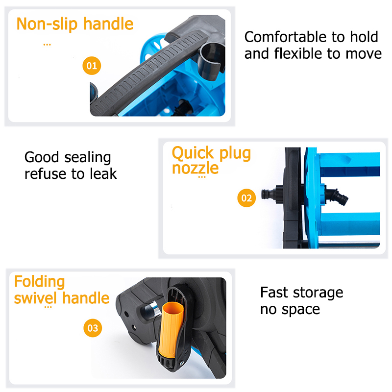 penggulung getah paip 30m Wall-Mounted Water Hose Reel Roller Bracket ...