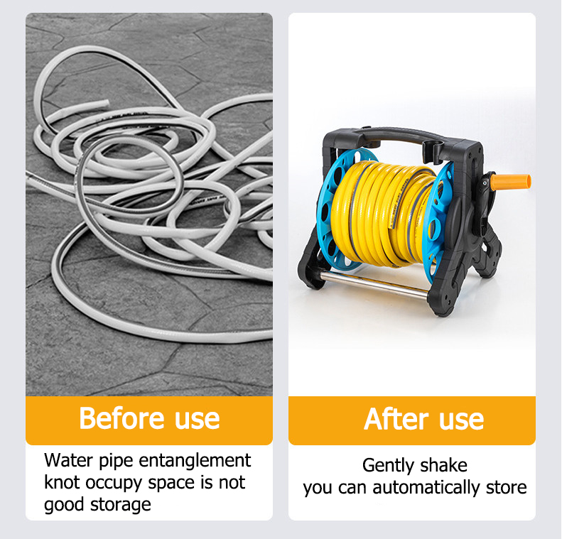 penggulung getah paip 30m wall-mounted Water Hose Reel Roller Bracket ...