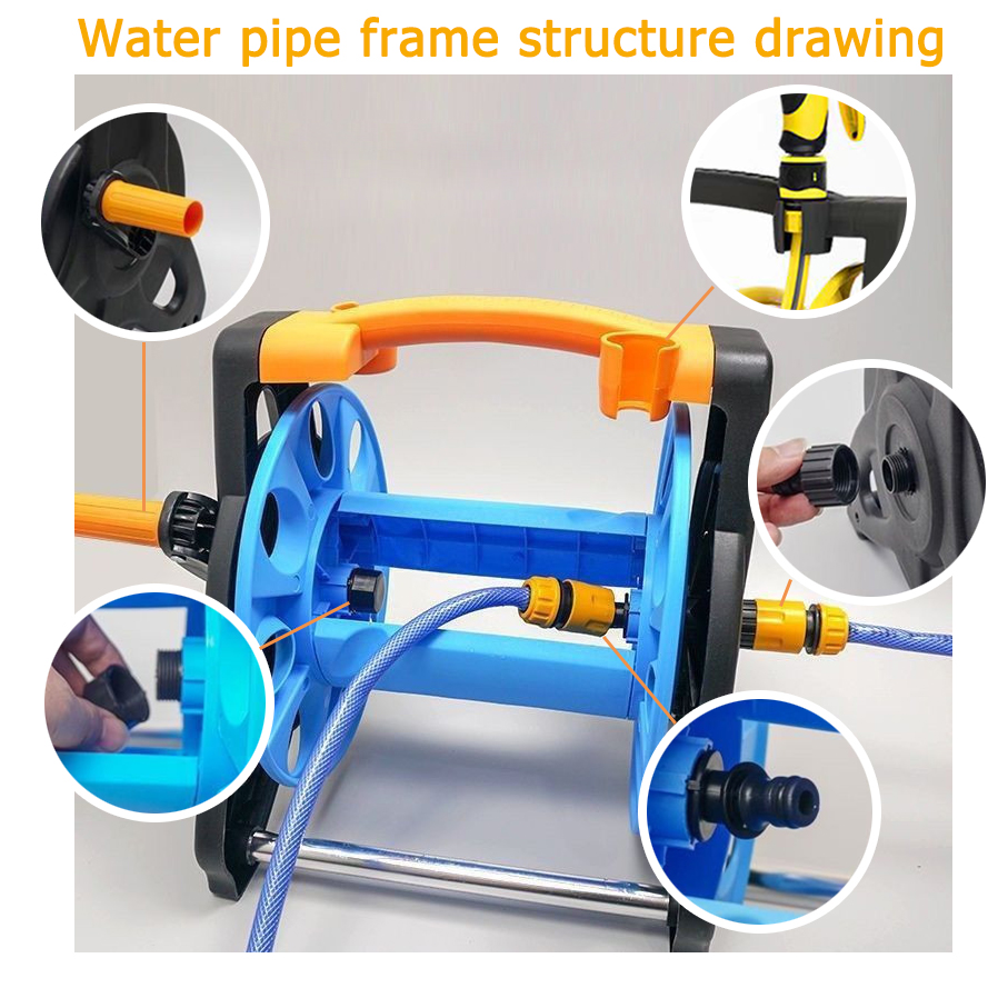 penggulung getah paip 30m wall-mounted Water Hose Reel Roller Bracket ...