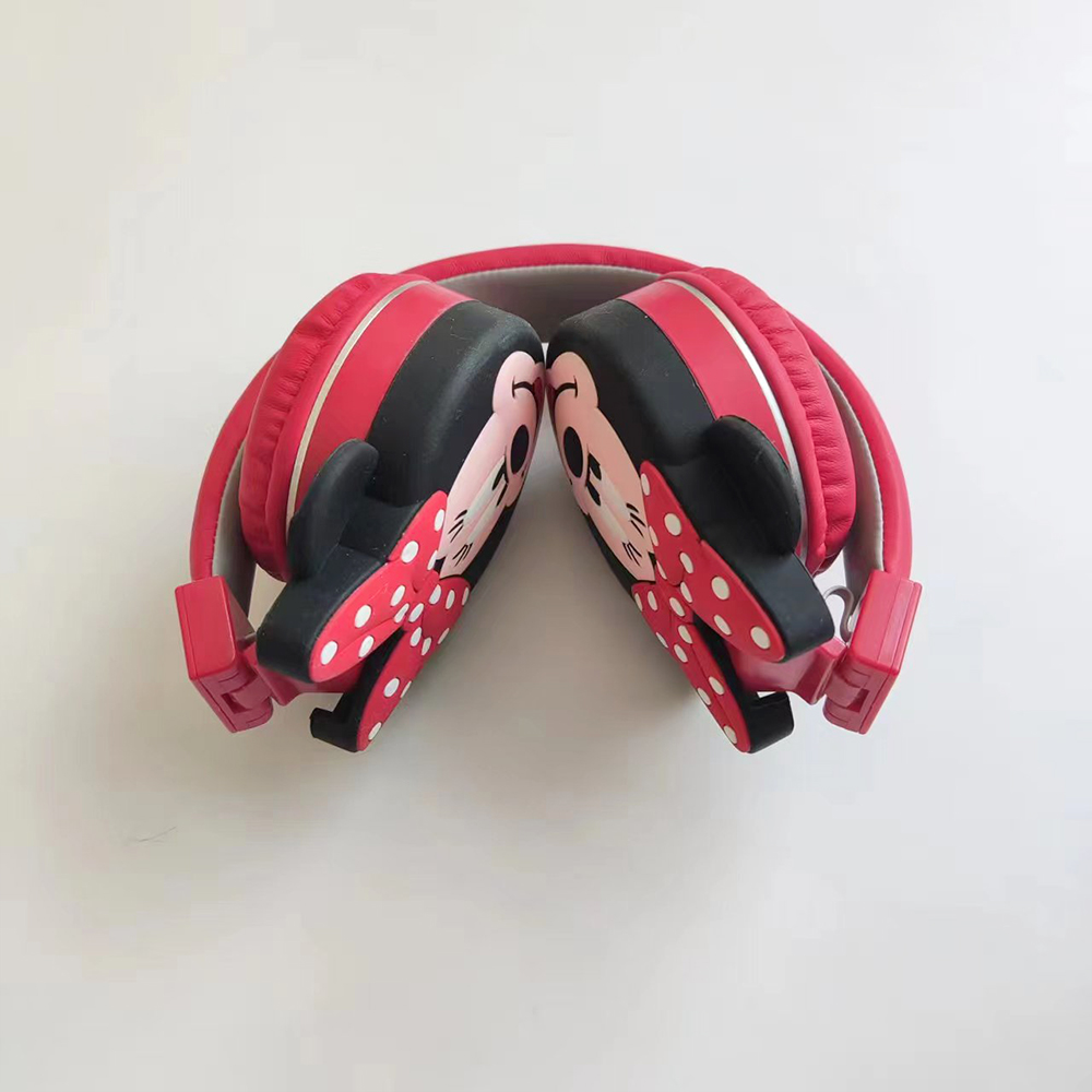 Disney AH-806L Kids Over-ear Bluetooth Headphones Mickey Minnie Kuromi Stitch Angel Cute Pink ...