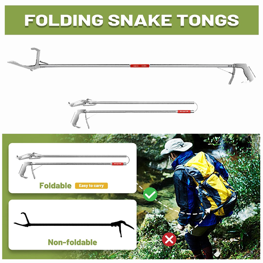 2 Meter Long Handle Snake Catcher Snake Stick Catcher Foldable Snake ...