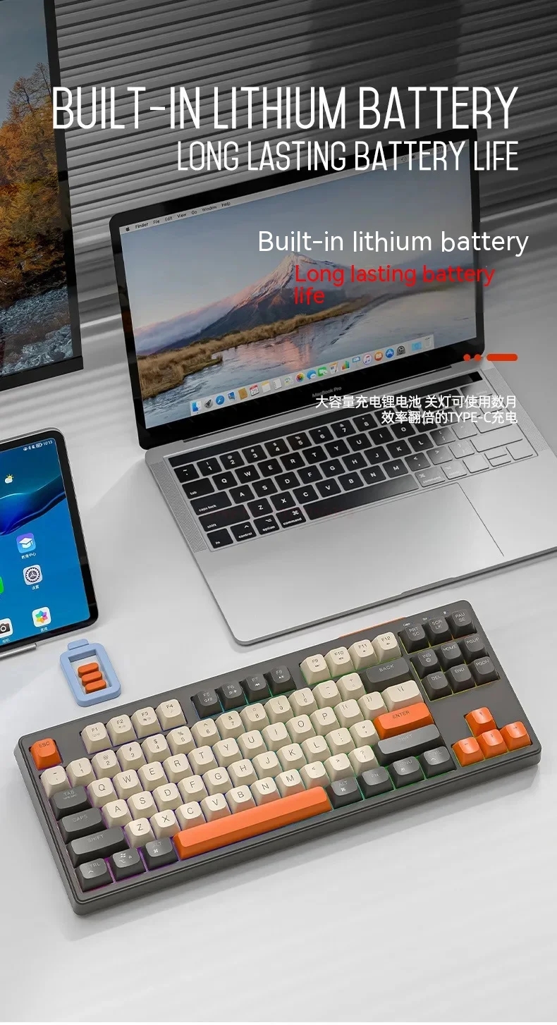 ZIYOULANG M87 Wireless Bluetooth Keyboard Bluetooth 2.4G Dual Mode ...