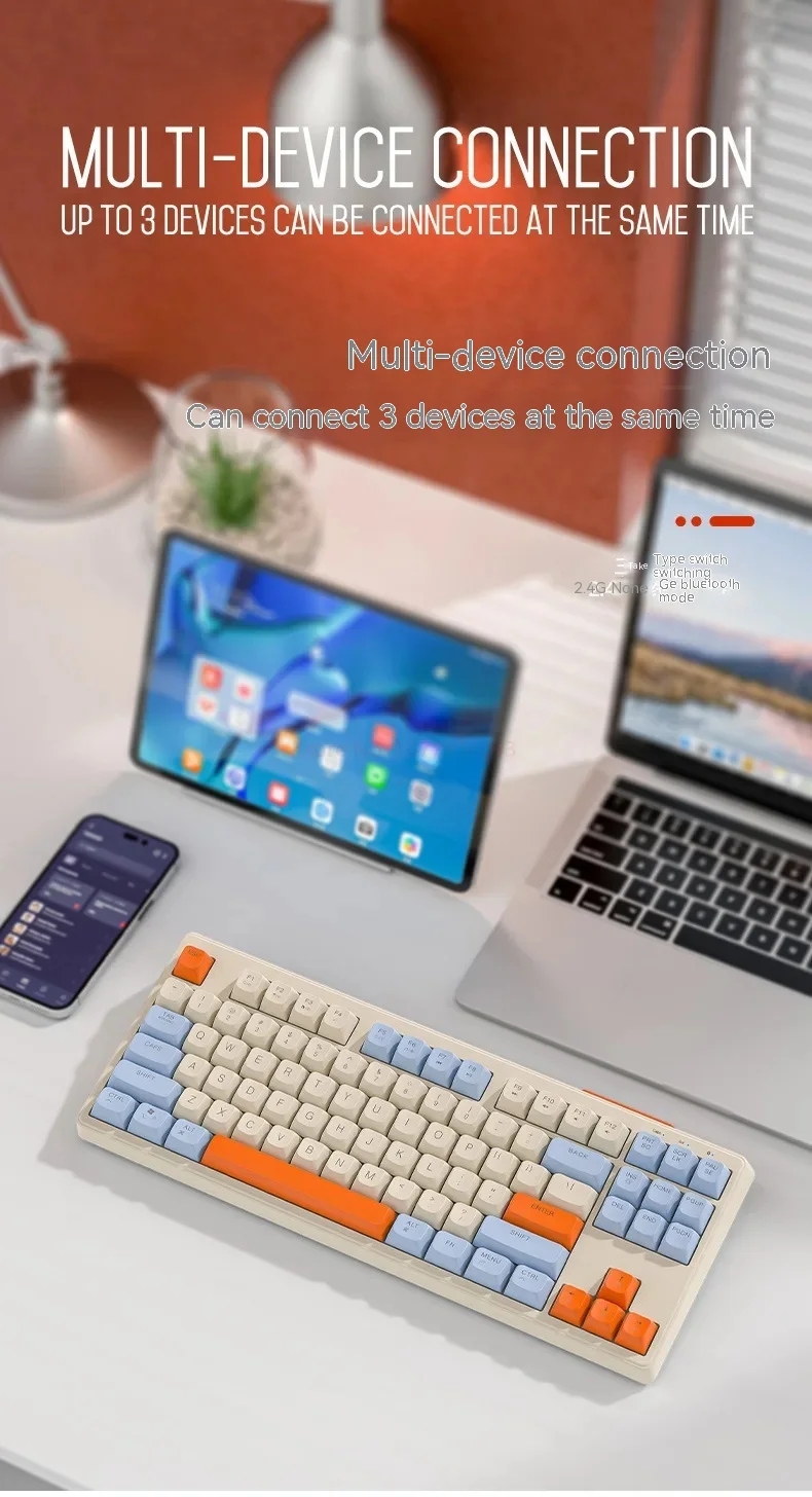 ZIYOULANG M87 Wireless Bluetooth Keyboard Bluetooth 2.4G Dual Mode ...