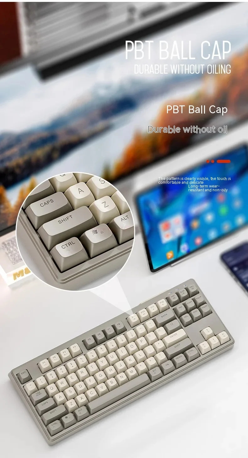 ZIYOULANG M87 Wireless Bluetooth Keyboard Bluetooth 2.4G Dual Mode ...