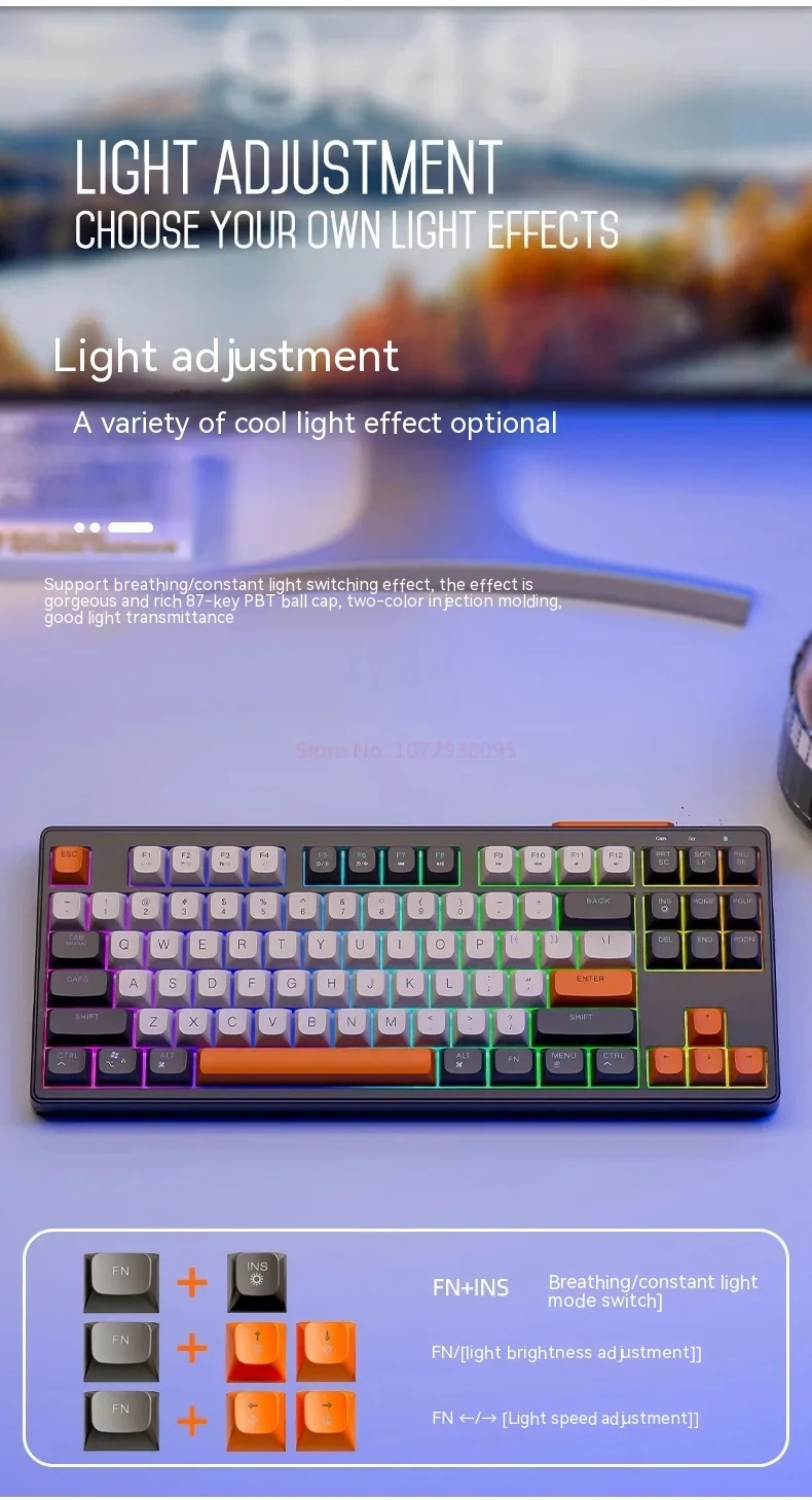 ZIYOULANG M87 Wireless Bluetooth Keyboard Bluetooth 2.4G Dual Mode ...