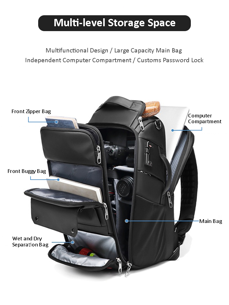 OUTWALK Waterproof Shockproof Double Shoulder Camera Backpack ...