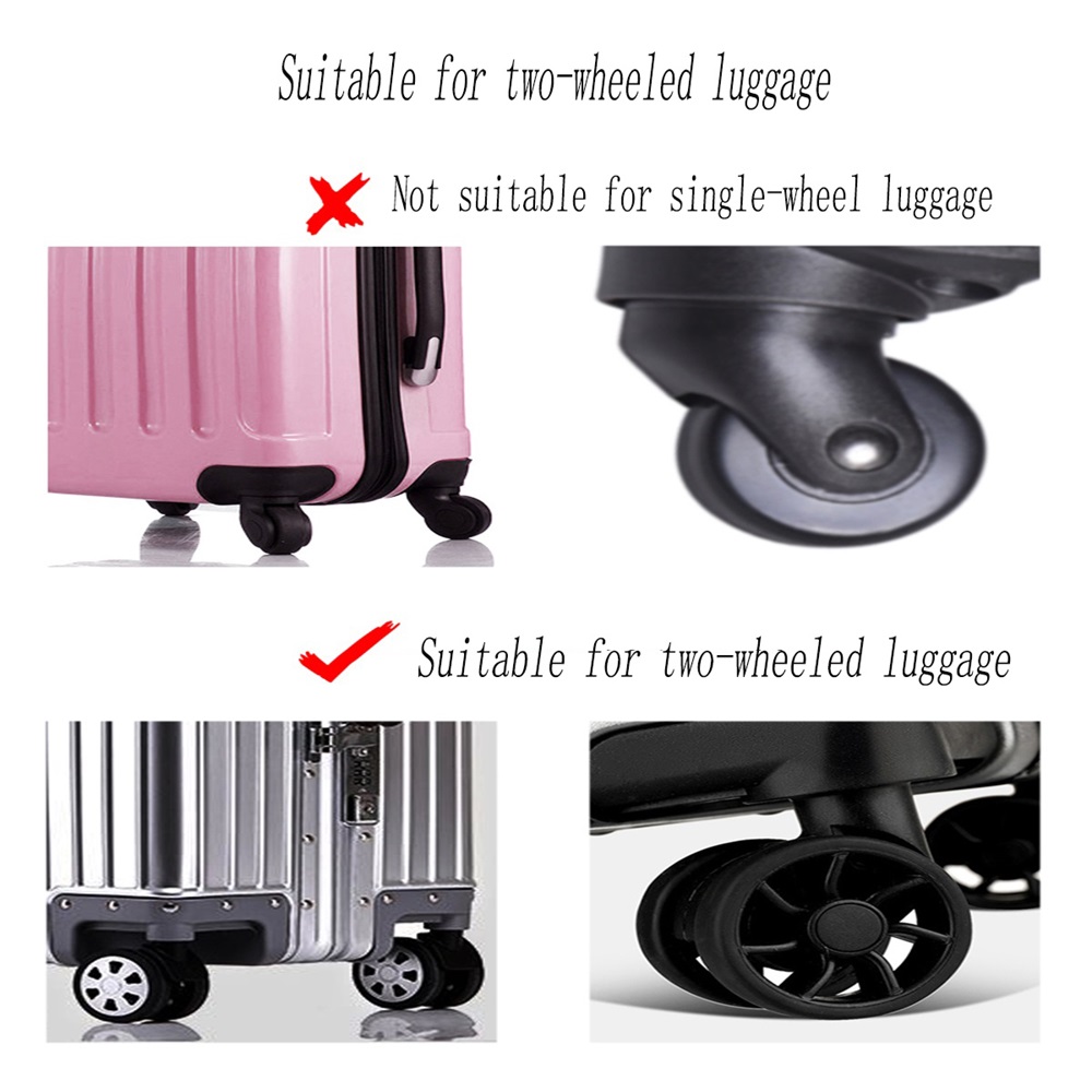Thickened 8PCS Luggage Wheel Protector Suitcase Wheels Ring Rubber Ring ...