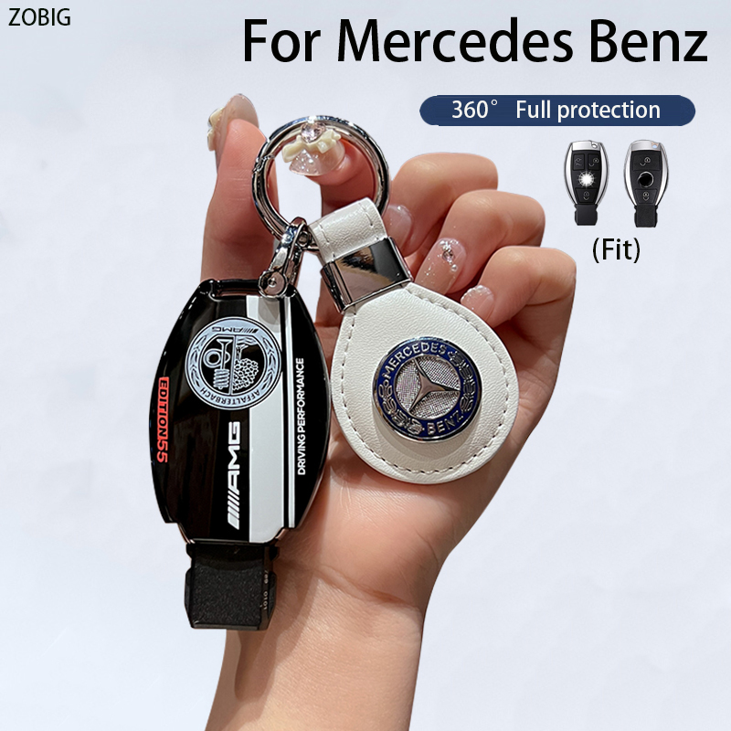 ZOBIG New ABS racing style Key Fob Cover for Benz Car Key Case Shell ...