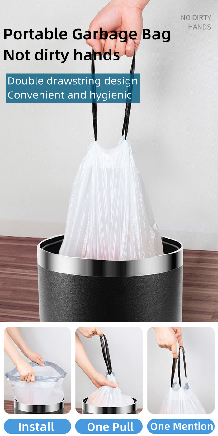 [EVA] 【local delivery】Household drawstring garbage bag, automatic ...