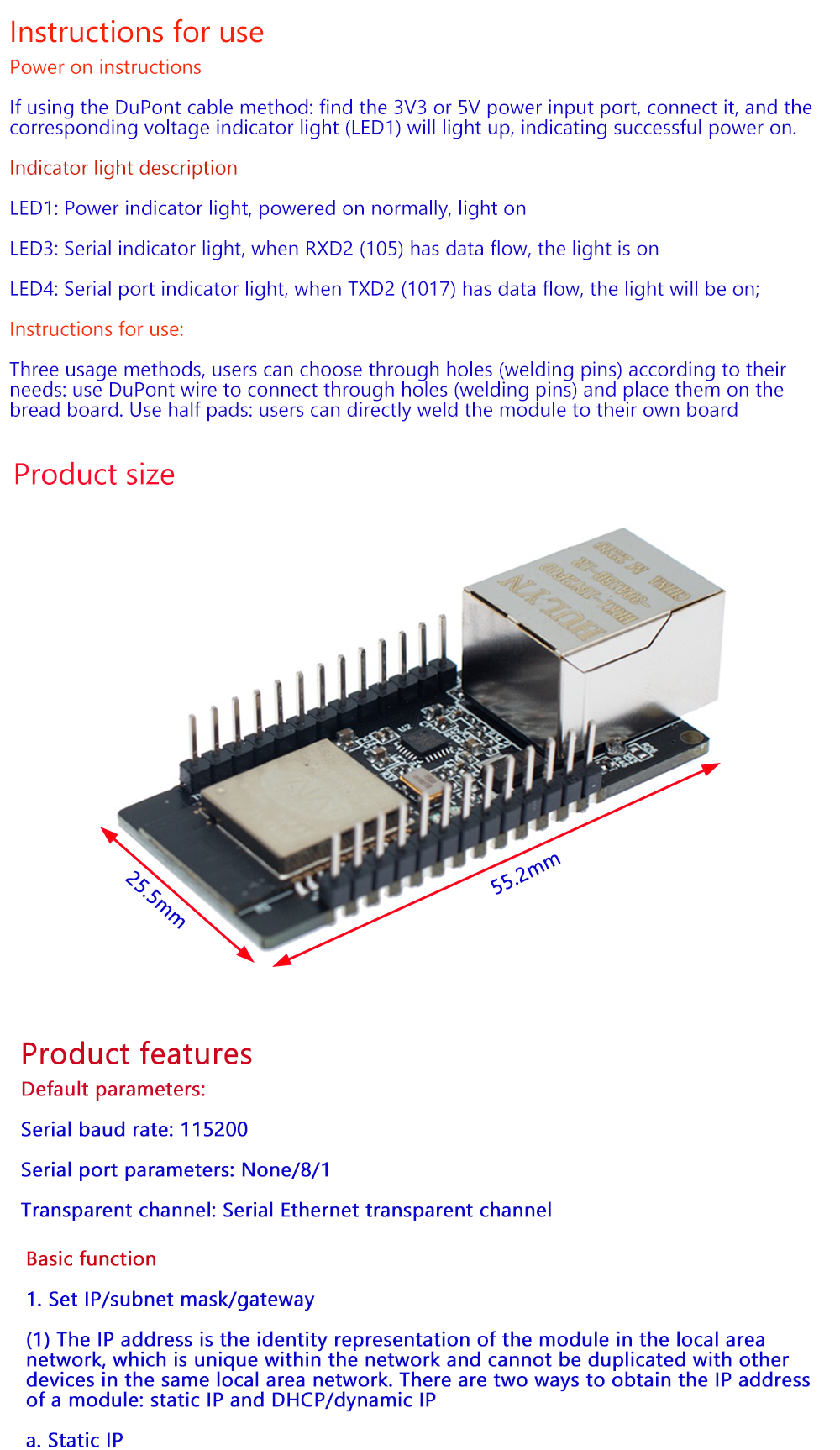 WT32-ETH01 Embedded Serial Port Networking Ethernet Bluetooth ...