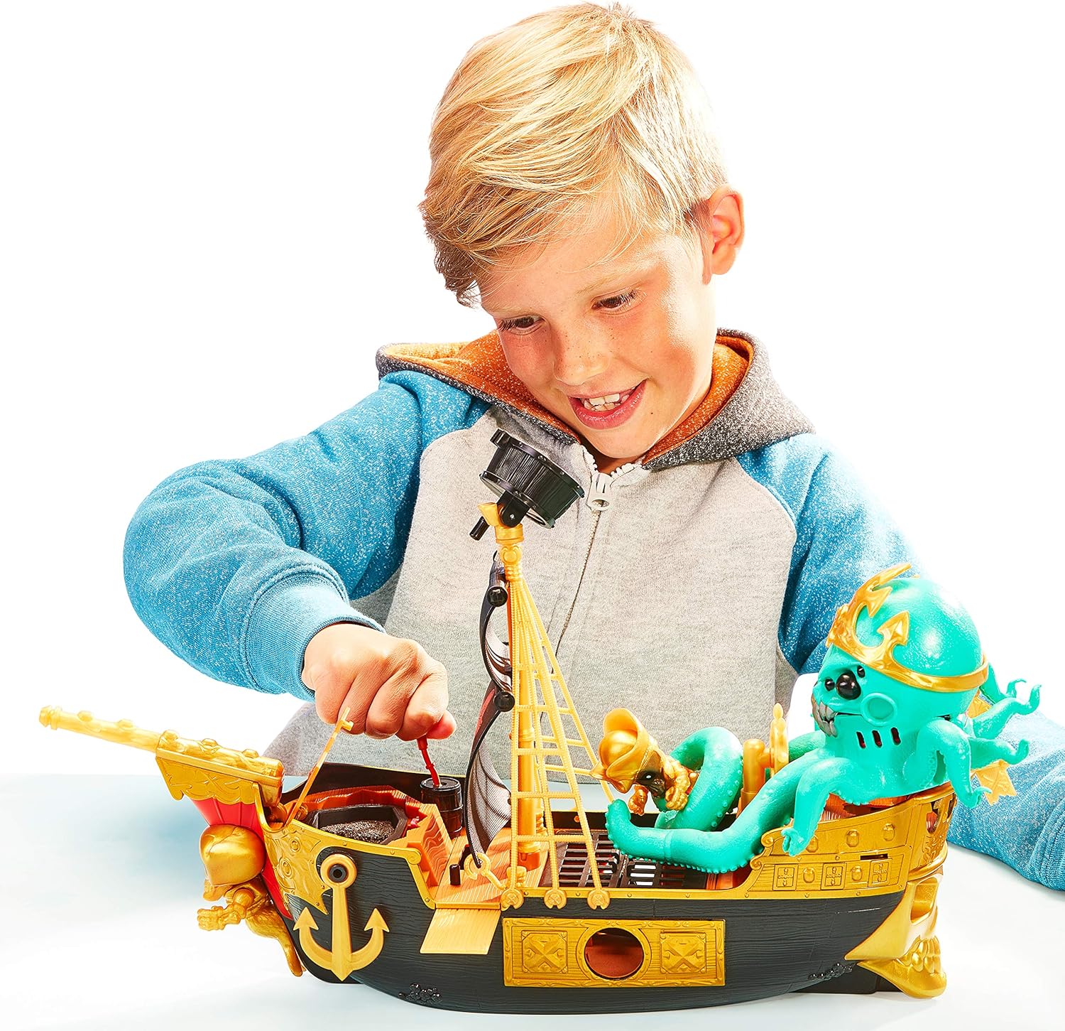 Treasure X Sunken Gold Treasure Ship Playset - 25 Levels of Adventure ...
