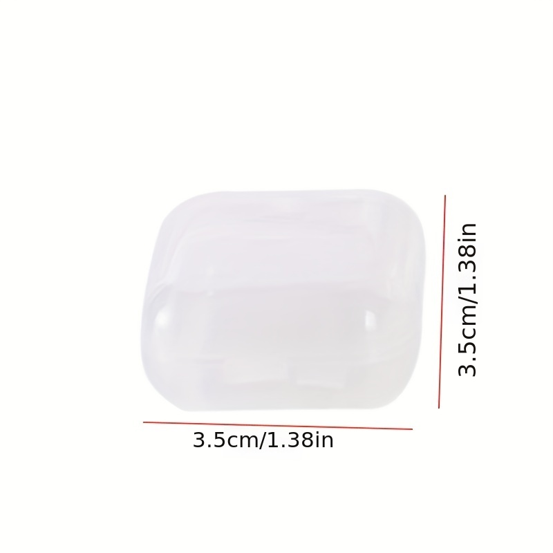 Plastic Transparent Small Box Mini Square Earplugs with Lid Jewelry ...