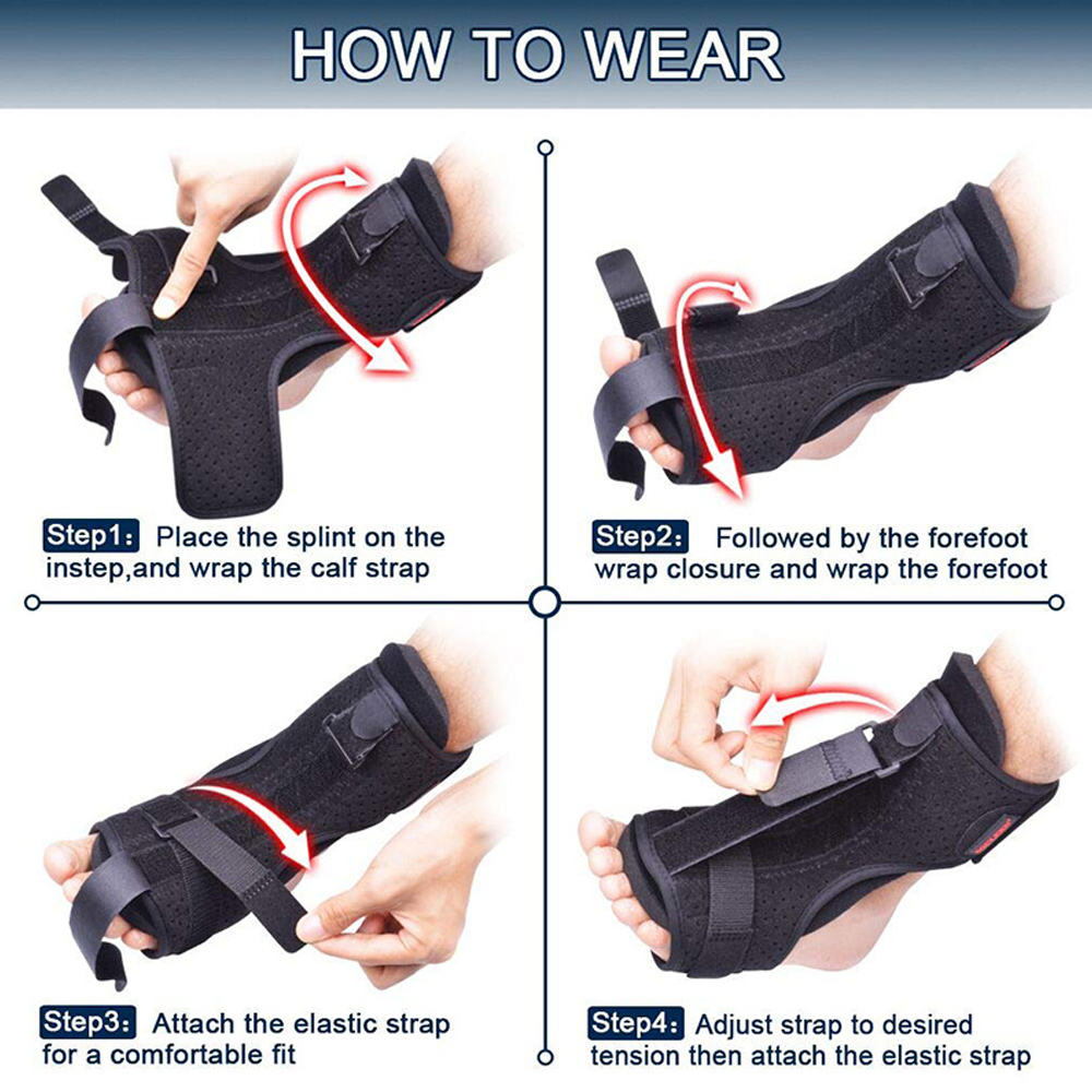 Willkey Plantar Fasciitis Night Splint Therapy Posterior Foot Drop ...