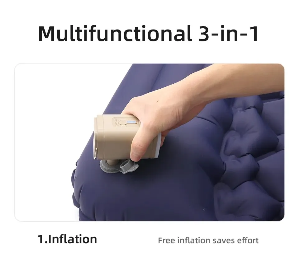 3 in 1 Mini Electric Inflatable Pump with Lights Wireless Air ...