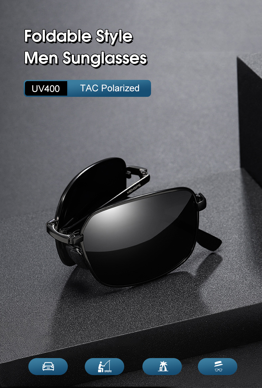 MENSPE UV400 Photochromic Polarized Sunglasses UV Protection Anti ...