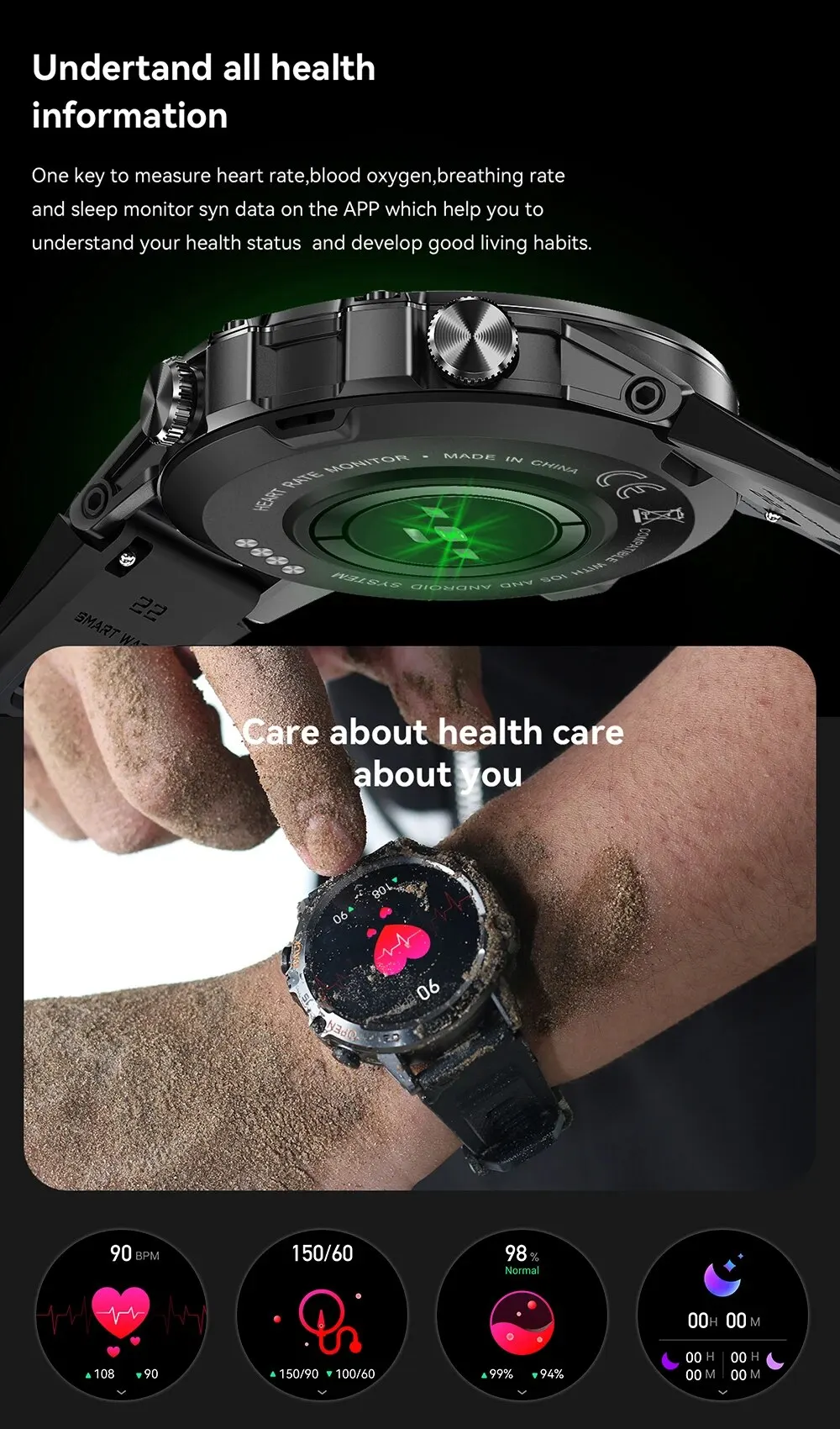 LIGE Bluetooth Call Smart Watch Original Men 100+ Sports Multifunction ...