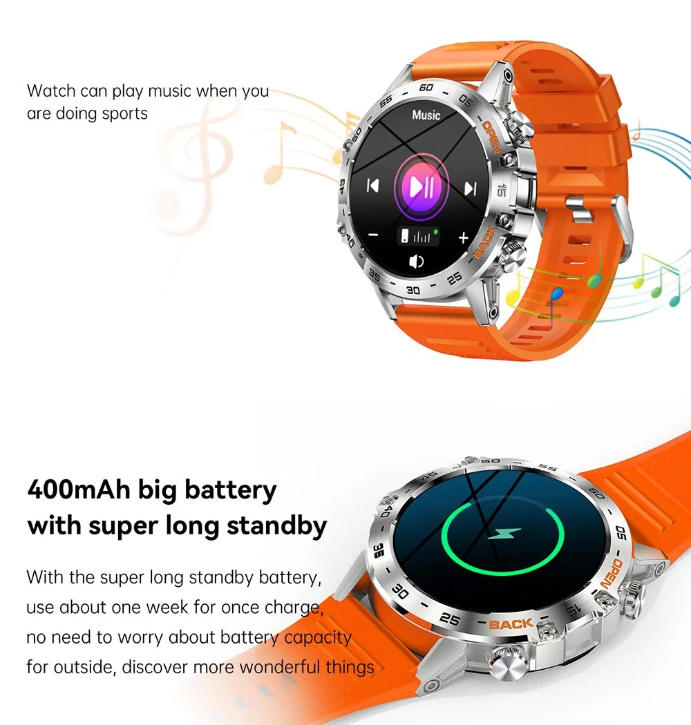 LIGE Bluetooth Call Smart Watch Original Men 100+ Sports Multifunction ...