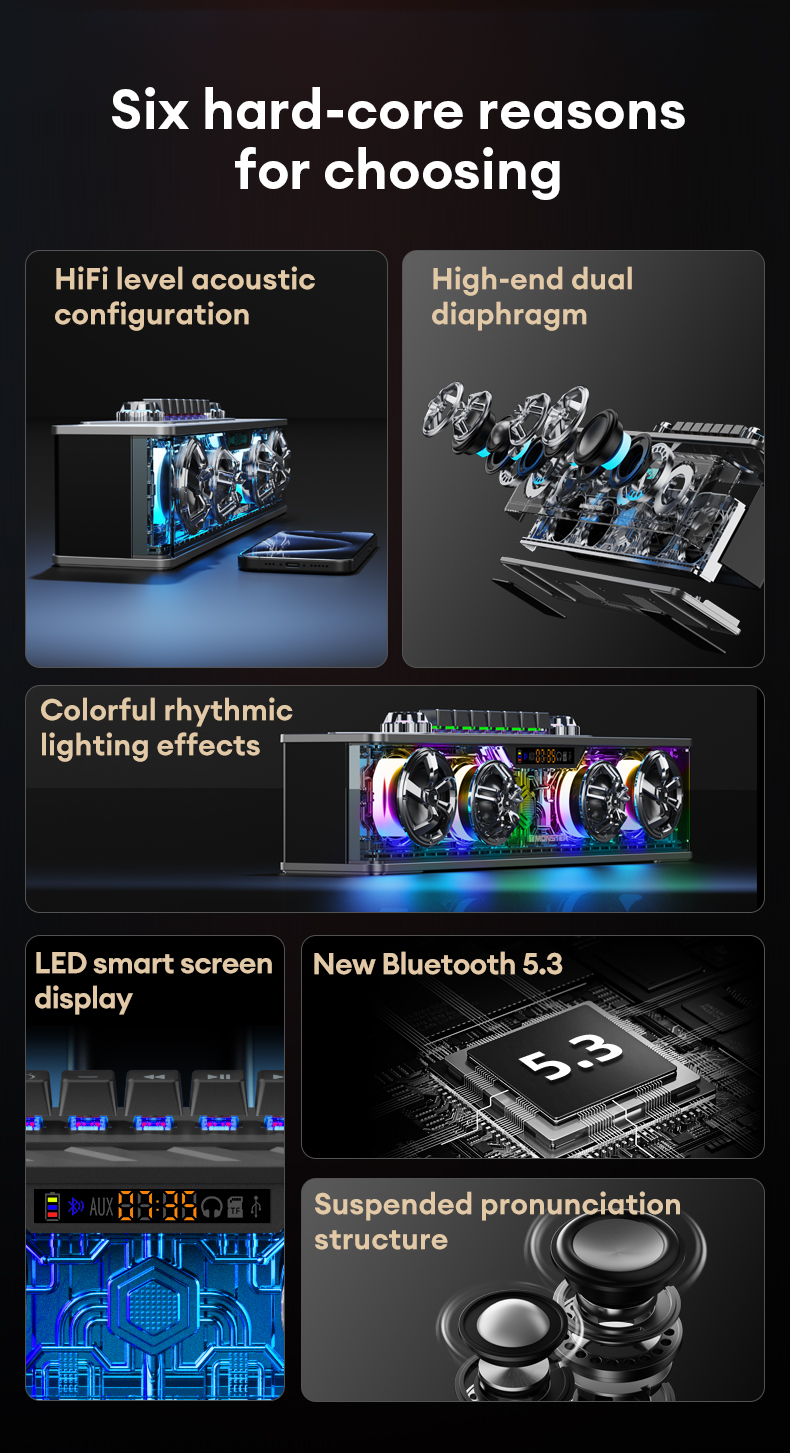 Monster G06 Bluetooth Speaker HIFI Sound Quality Strong Endurance ...