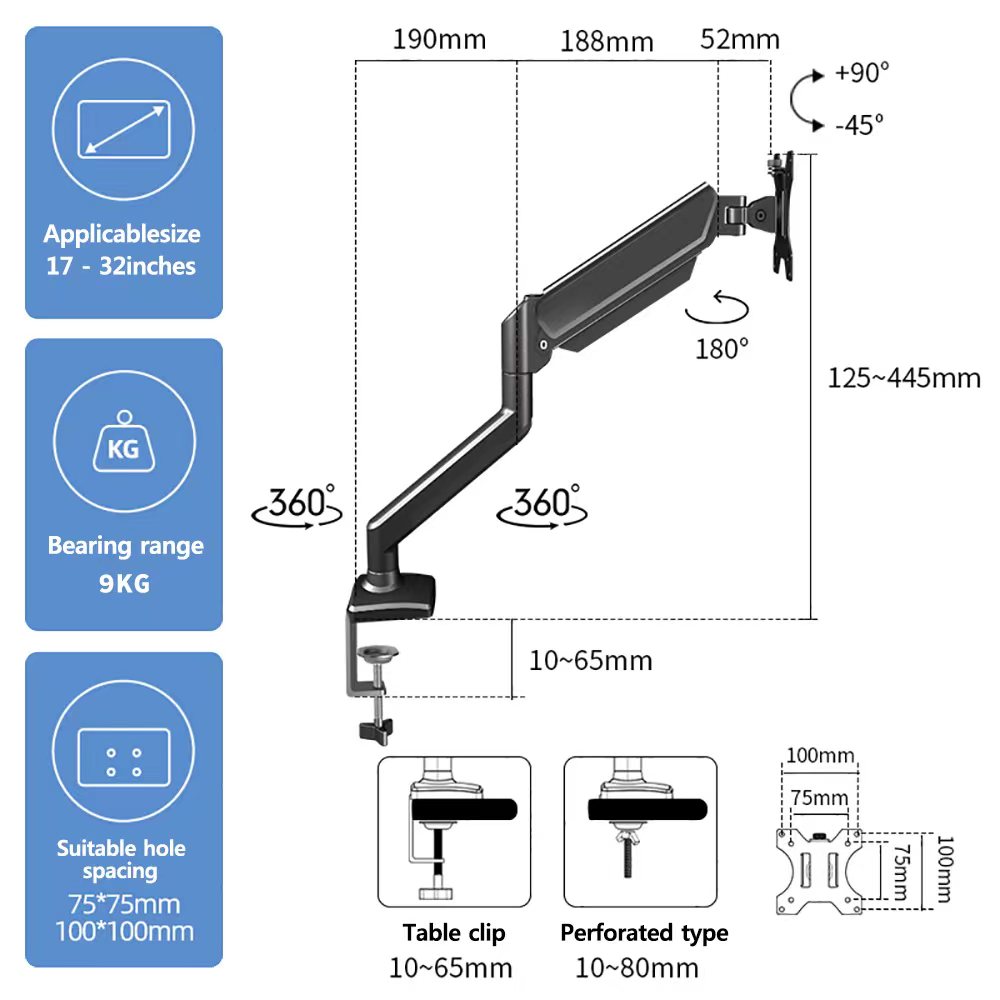 14-32-inch single /arms table table computer monitor LCD TV fixture ...