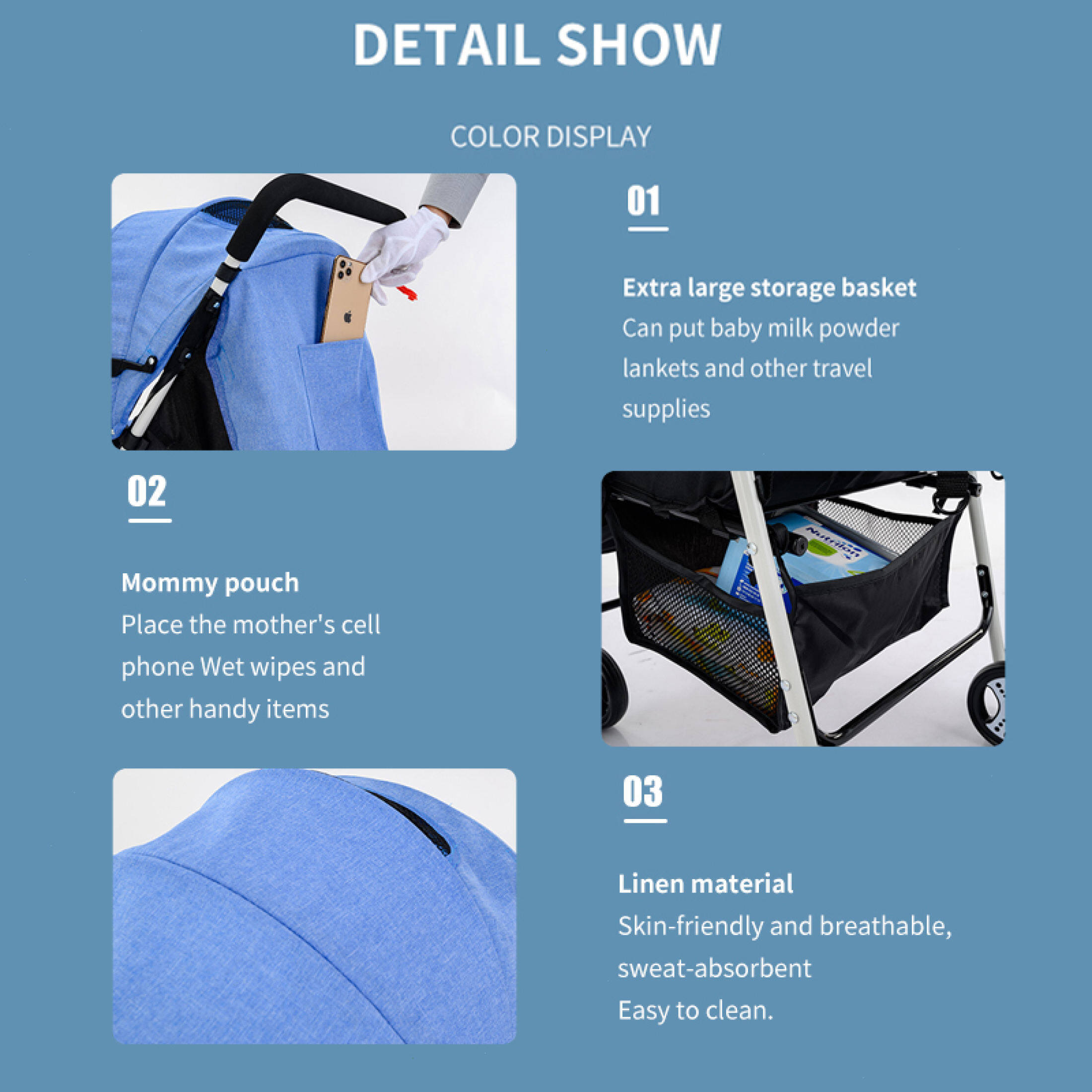 Lightweight New Born Stroller Baby Travel Strollers Compact Stroller ...