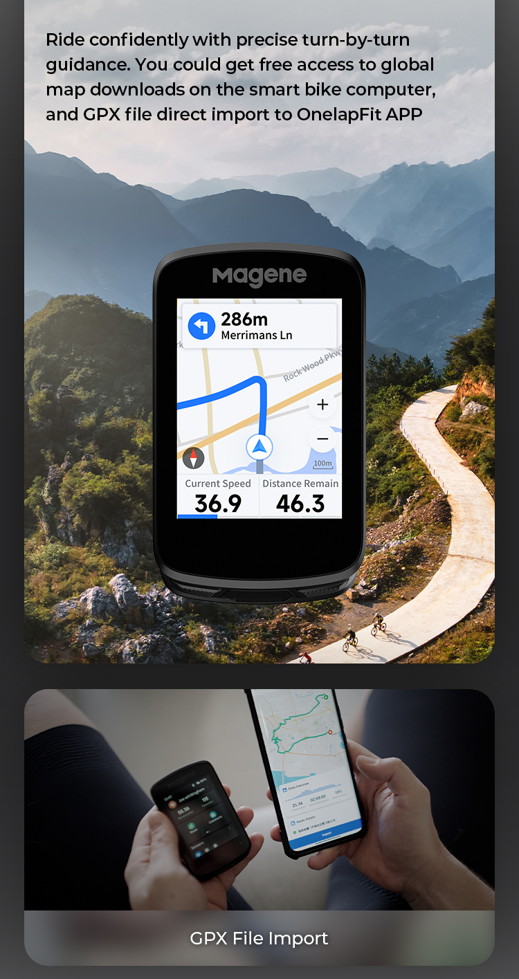 Magene C606 GPS Bike Computer Touchscreen Navigation Visualized ...