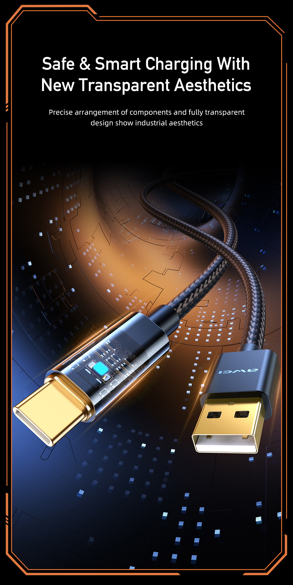 Awei CL-139 100W Super Fast Charging USB Cable Android Micro IPPhone ...