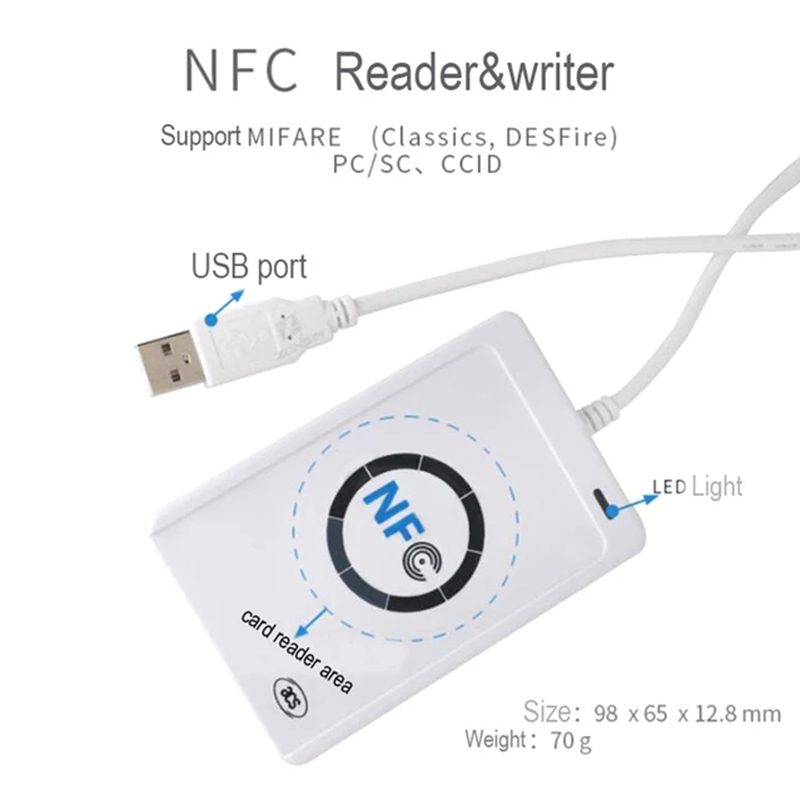 13.56MHz M1 Card Reader Writer rfid Copier Duplicator NFC RFID Smart ...