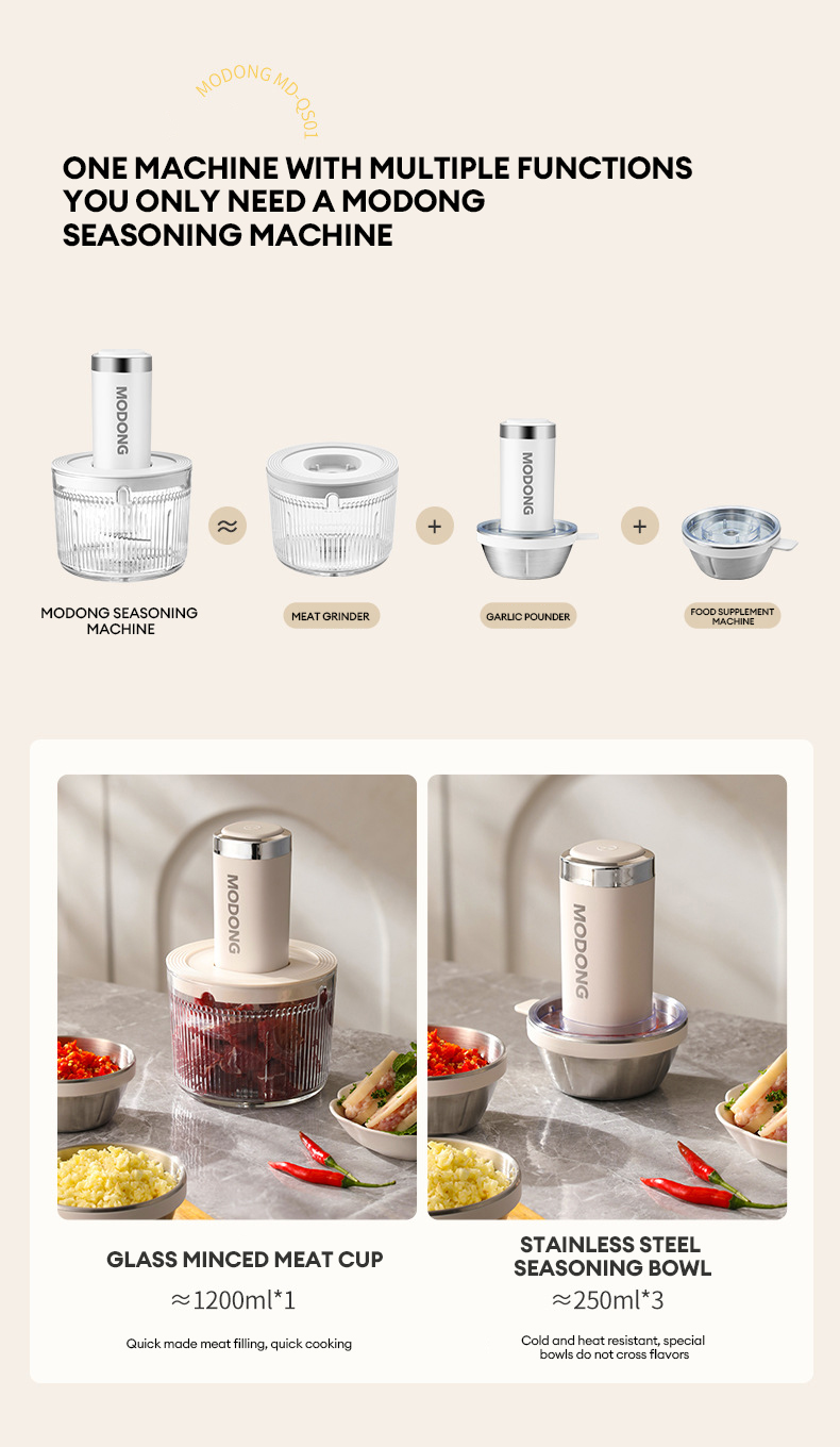 Meat Mincer Home Cooking Condiment Machine Multi-functional Food ...
