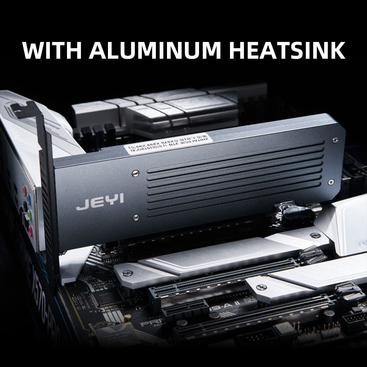 JEYI 4 SSD M.2 X16 PCIe 4.0 X4 Expansion Card with Heatsink, Supports 4 NVMe M.2 2280 up to ...