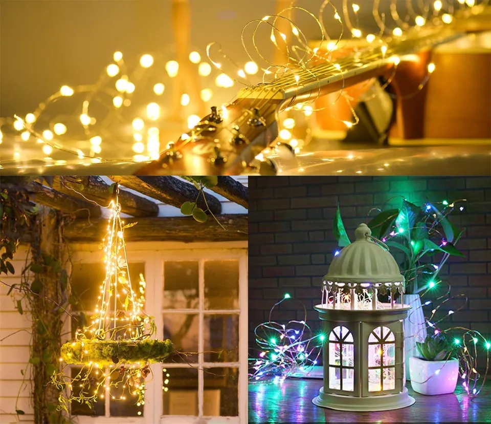Malaysia stock 103M/52M/42M/32M/22M/12M/7M Solar Lights LED Fairy ...