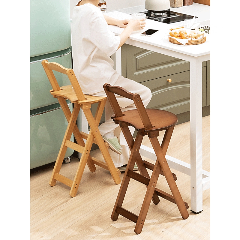 Folding Bar Chair Space-Saving Portable Folding Chair Dining Chair ...
