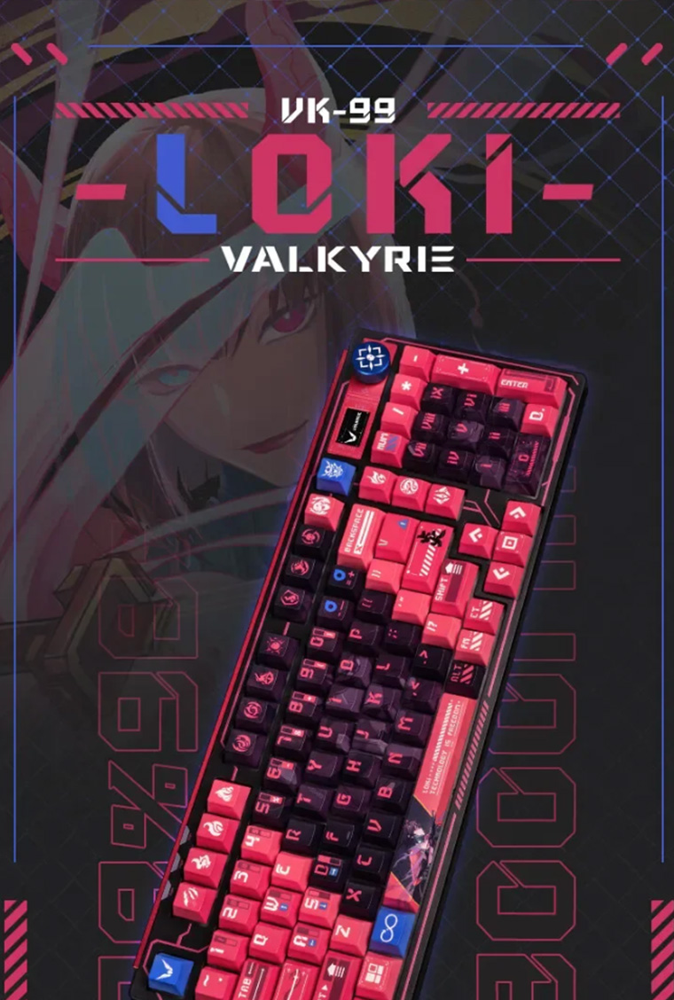 Valkyrie VK99 mechanical keyboard with multifunctional knob, smart ...