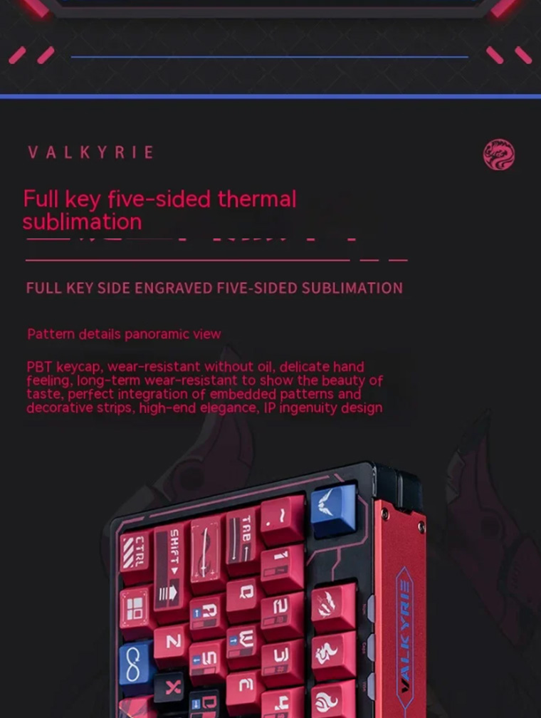 Valkyrie VK99 mechanical keyboard with multifunctional knob, smart ...
