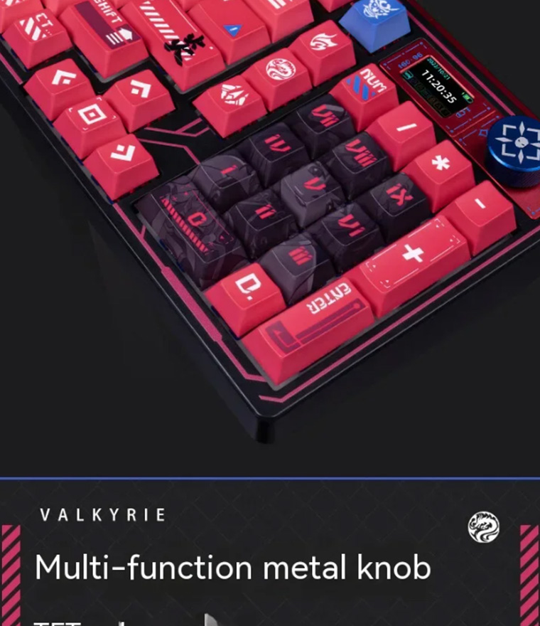 Valkyrie VK99 mechanical keyboard with multifunctional knob, smart ...
