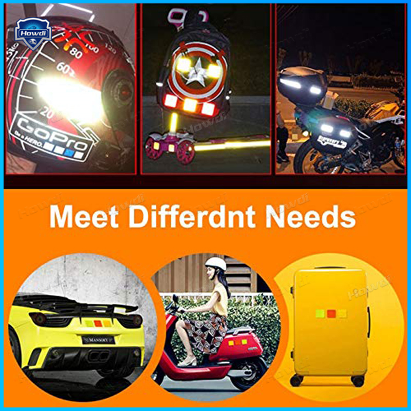 1pc Car Bumper Reflective Stickers Reflective Warning Strip Tape Secure