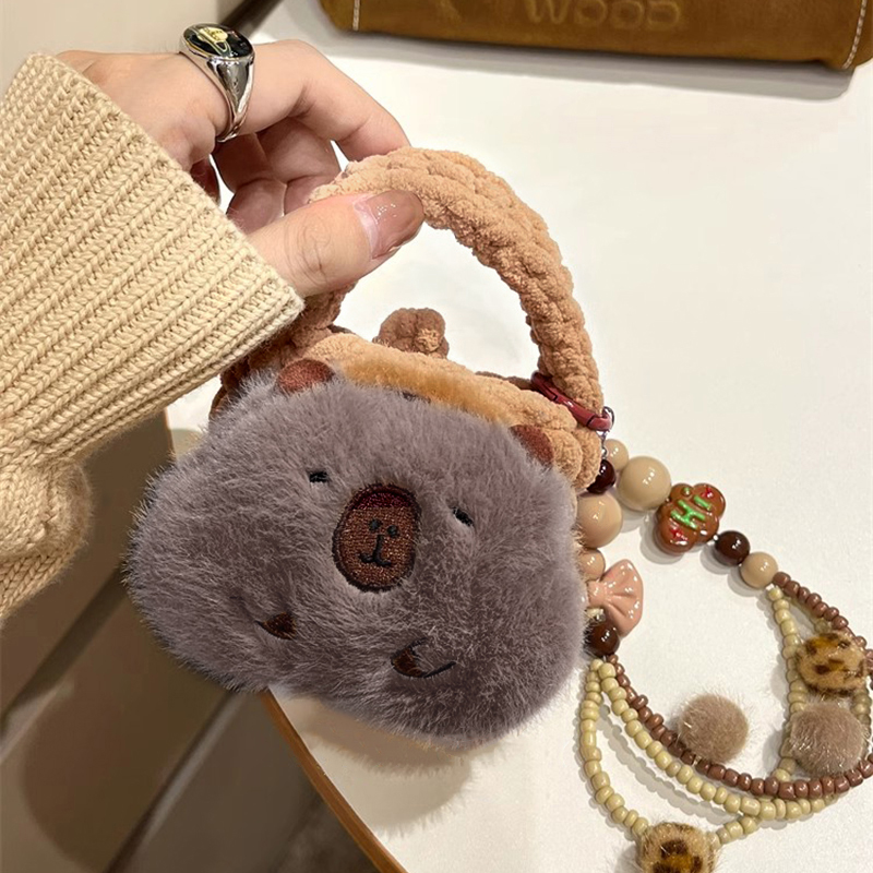 Cute Capybara AirPods Earphone Protector Cartoon Plush Bluetooth ...