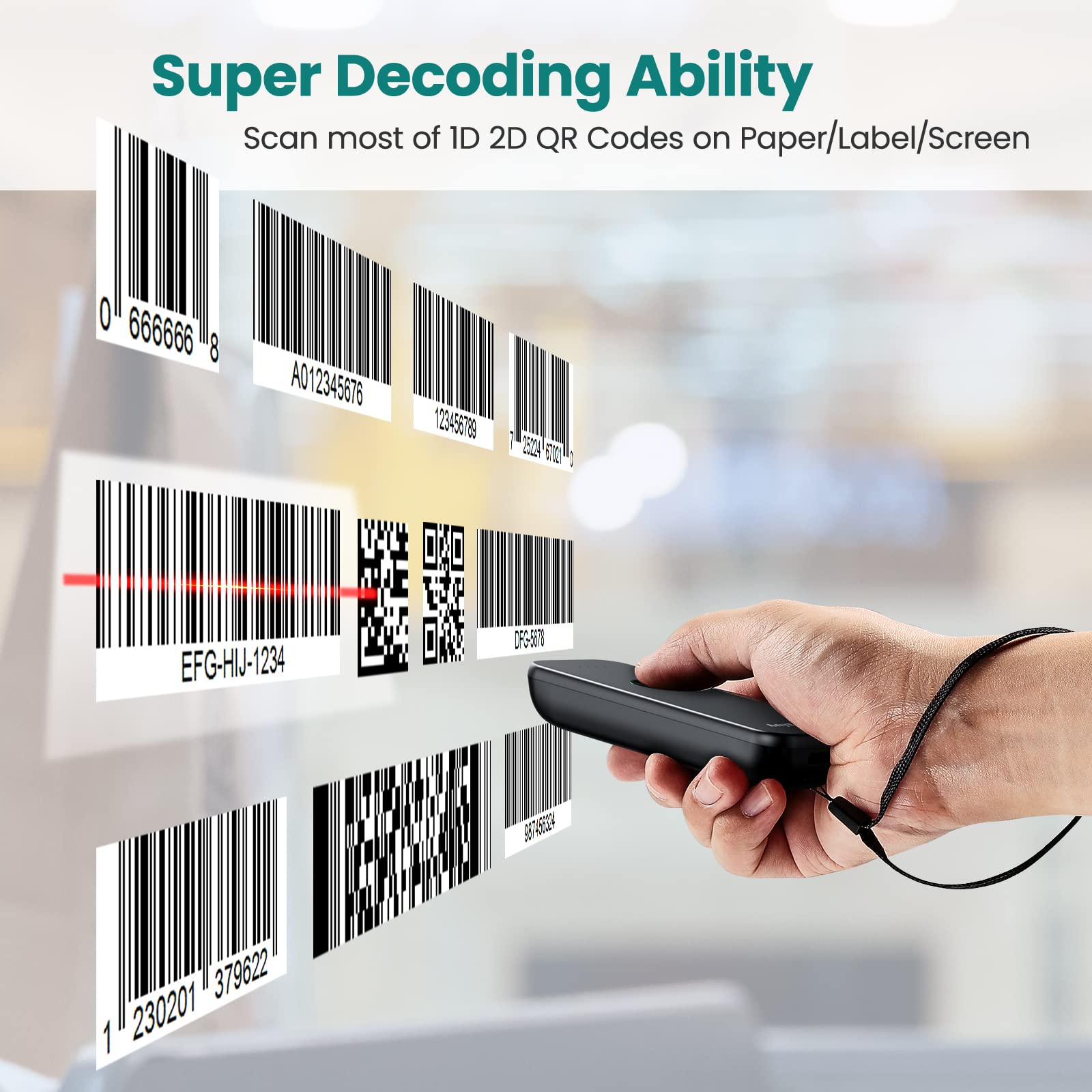 Barcode Scanner with Stand, Anyeast USB Wired Inventory 2D 1D QR Code ...