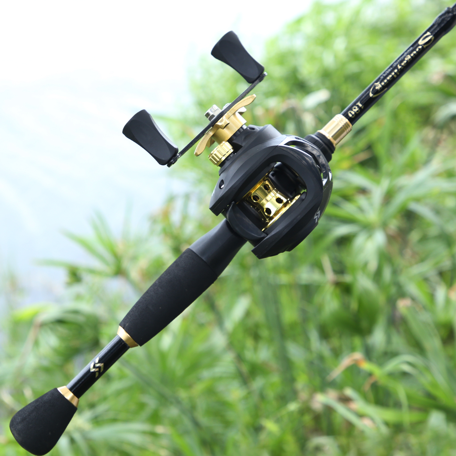 Sougayilang Fishing SET Telescopic Fishing Rod Carbon Fiber and 7.2:1 ...