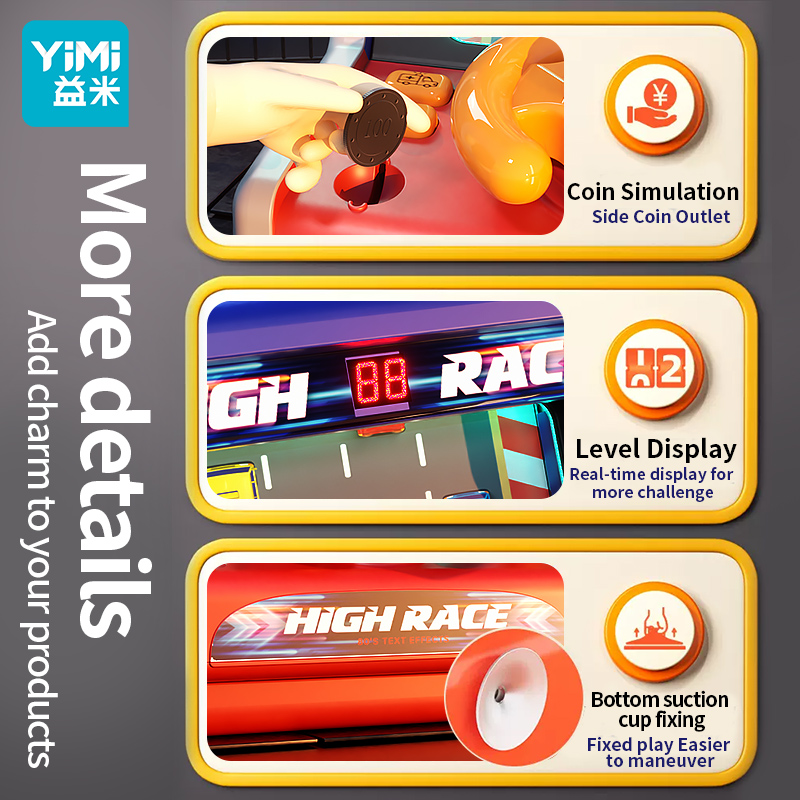 YIMI kids Steering Wheel Racing Adventure Game Simulation Driving Toy ...